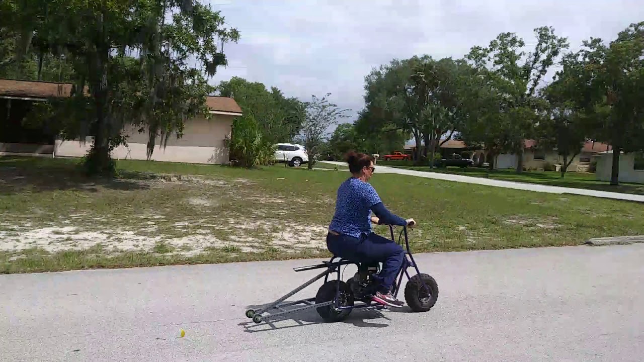 Doodle bug mini bike doing wheelies - YouTube