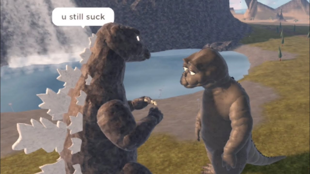 Godzilla teaches Minilla how to atomic breath - Kaiju Universe Meme ...