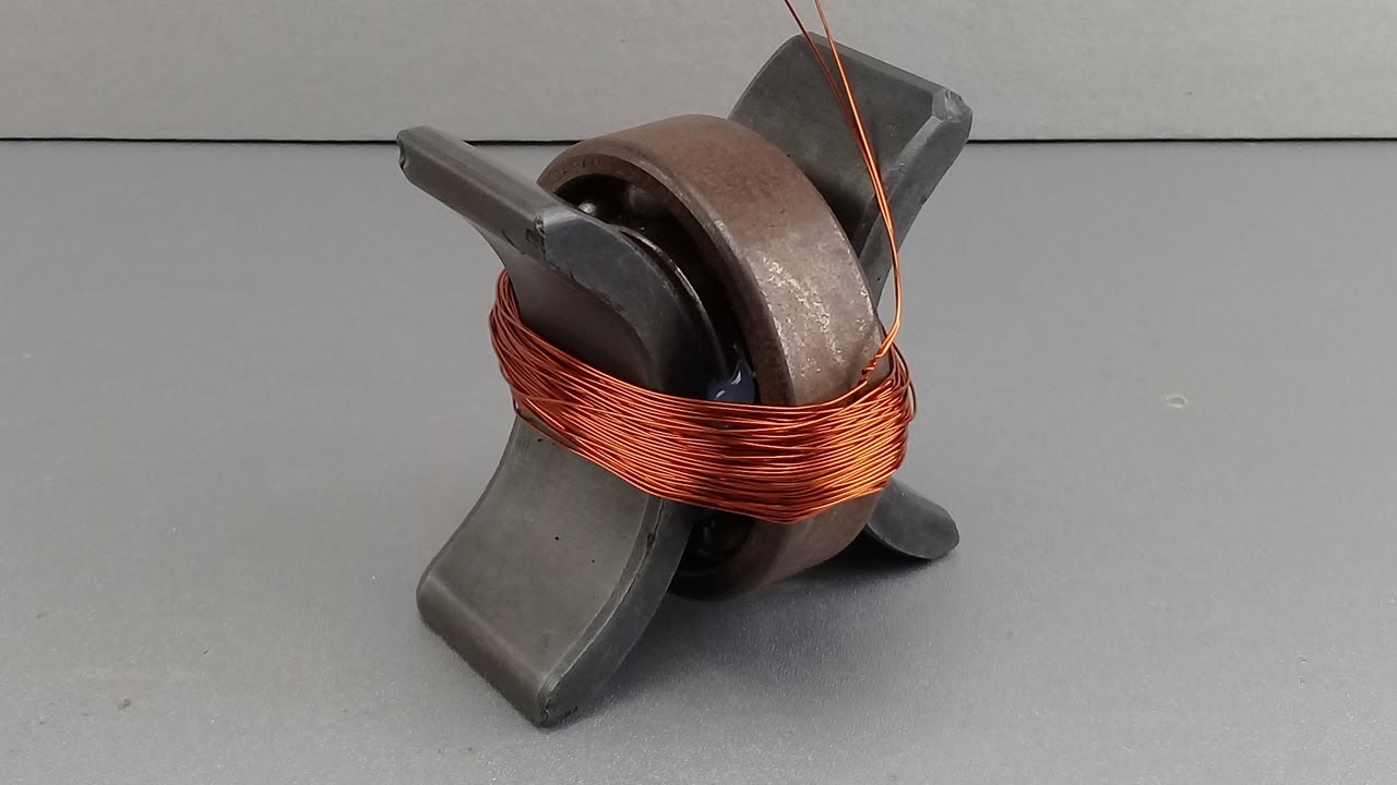 free energy - electricity from magnetic gear and 100% copper coil - YouTube