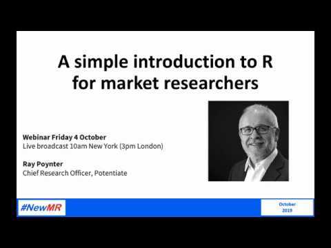 A Simple Introduction to R for Market Researchers - YouTube
