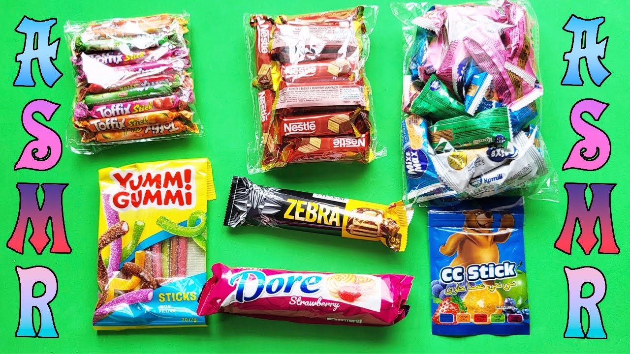 Unpacking a new series of sweets Satisfying video ASMR I Very Many ...