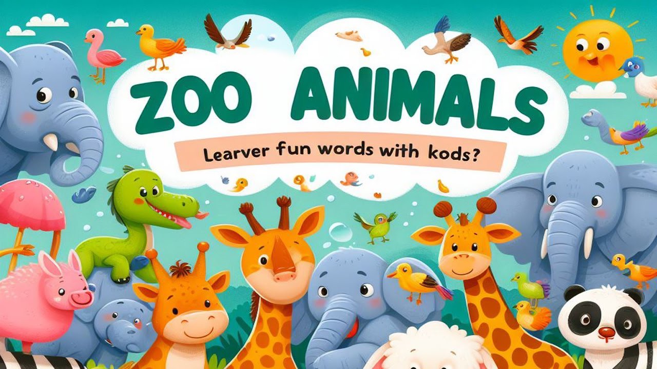 Zoo Animals Vocabulary for Kids! Learn Fun Words with Animals 🦁🐘 - YouTube