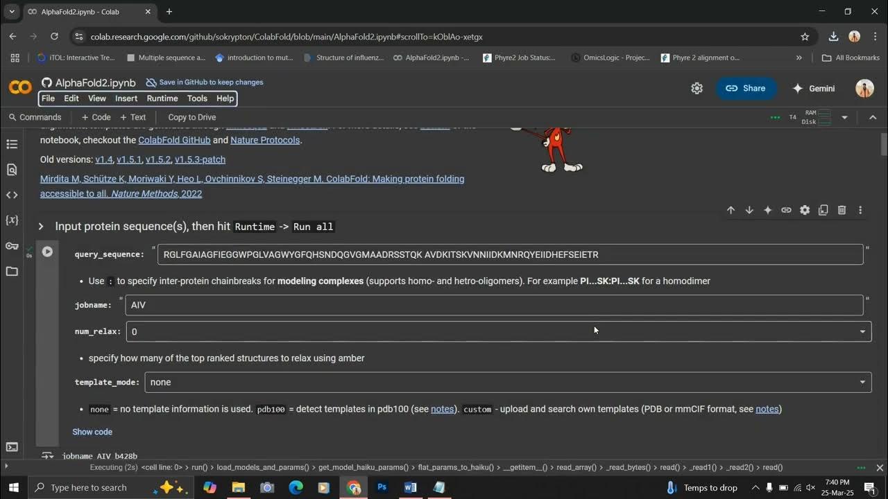 Protein Structure Prediction Using AlphaFold2 - YouTube