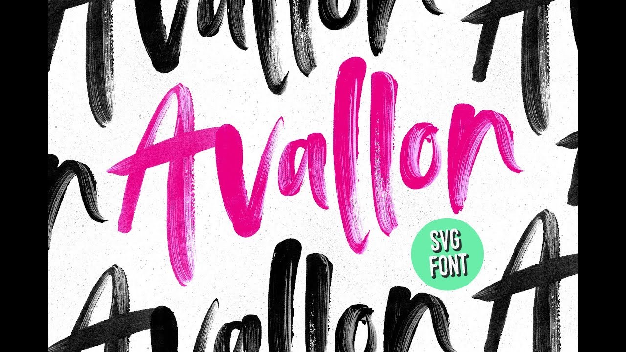 Avallon SVG Font - Install & Use - YouTube