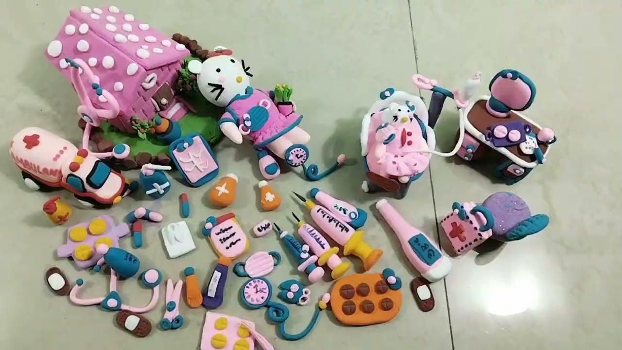 DIY How to make Polymer Clay Miniature Docter Set | DIY Easy Polymer ...