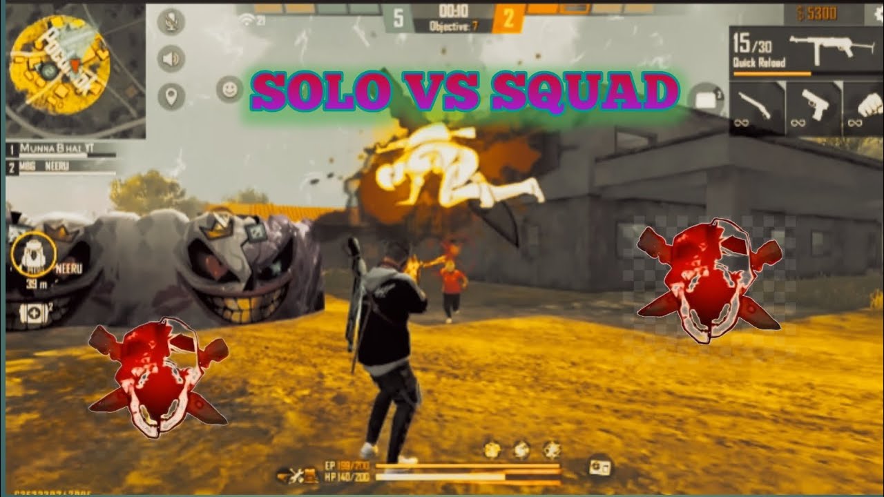 hii bhai log kaise ho aap log solo vs squad - YouTube