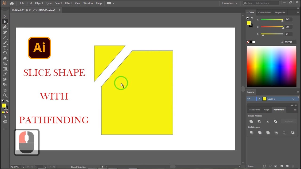 Create Slice And Divide Shapes With Pathfinding In Illustrator - YouTube