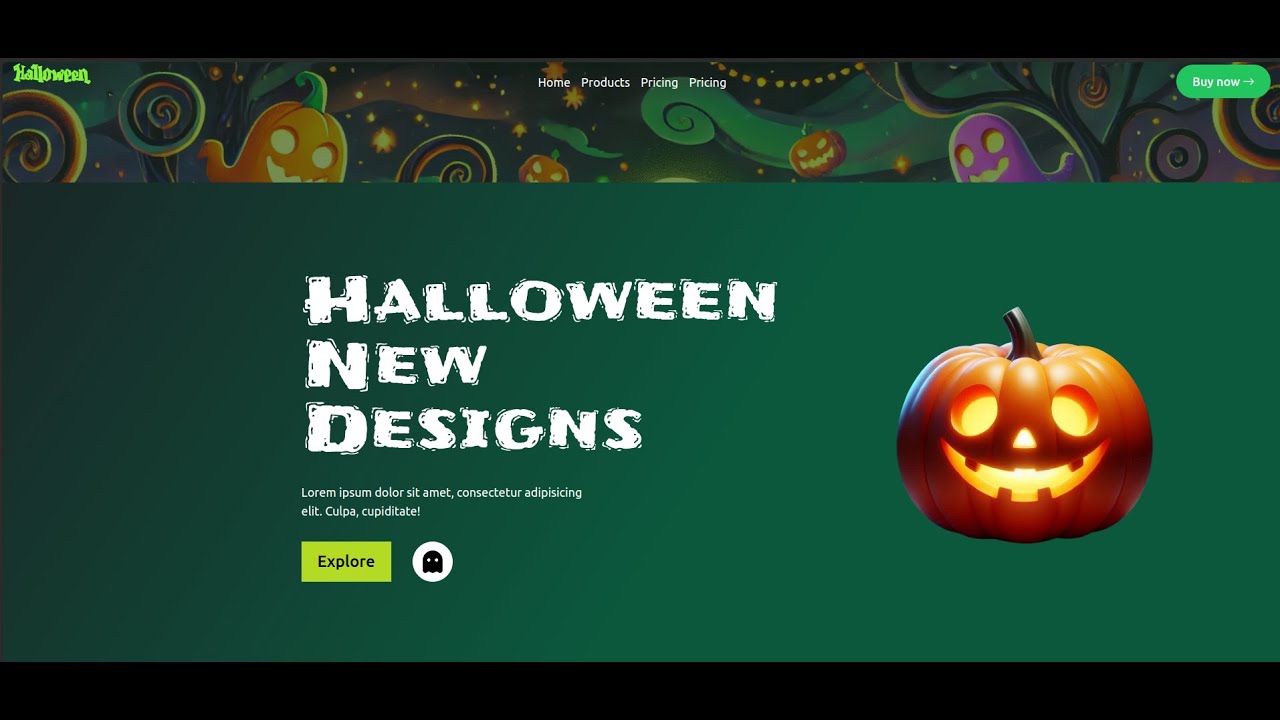 Halloween landing page | Coding timelapse | Website design - YouTube