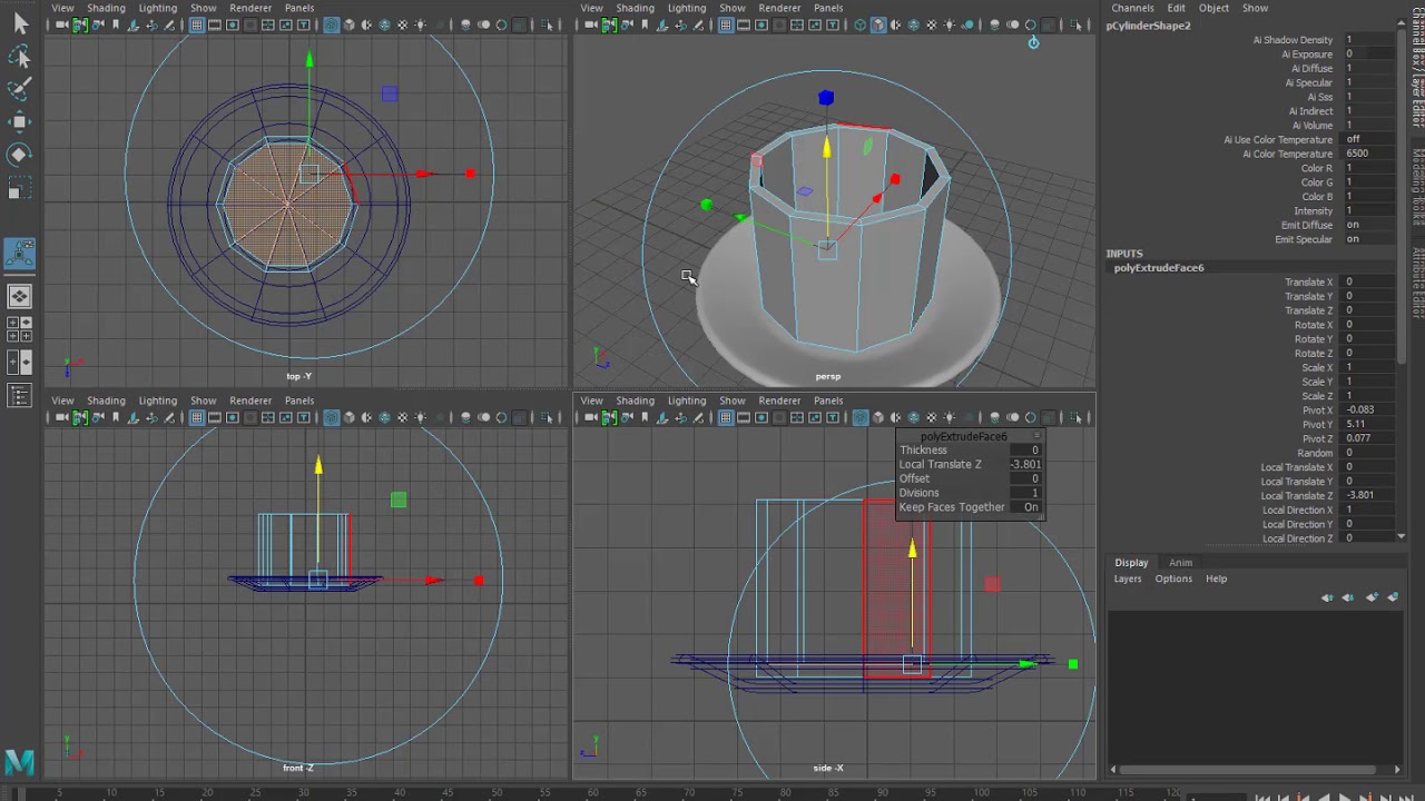 Modeling a Coffee Cup and Plate in Maya #mayabasicmodeling - YouTube
