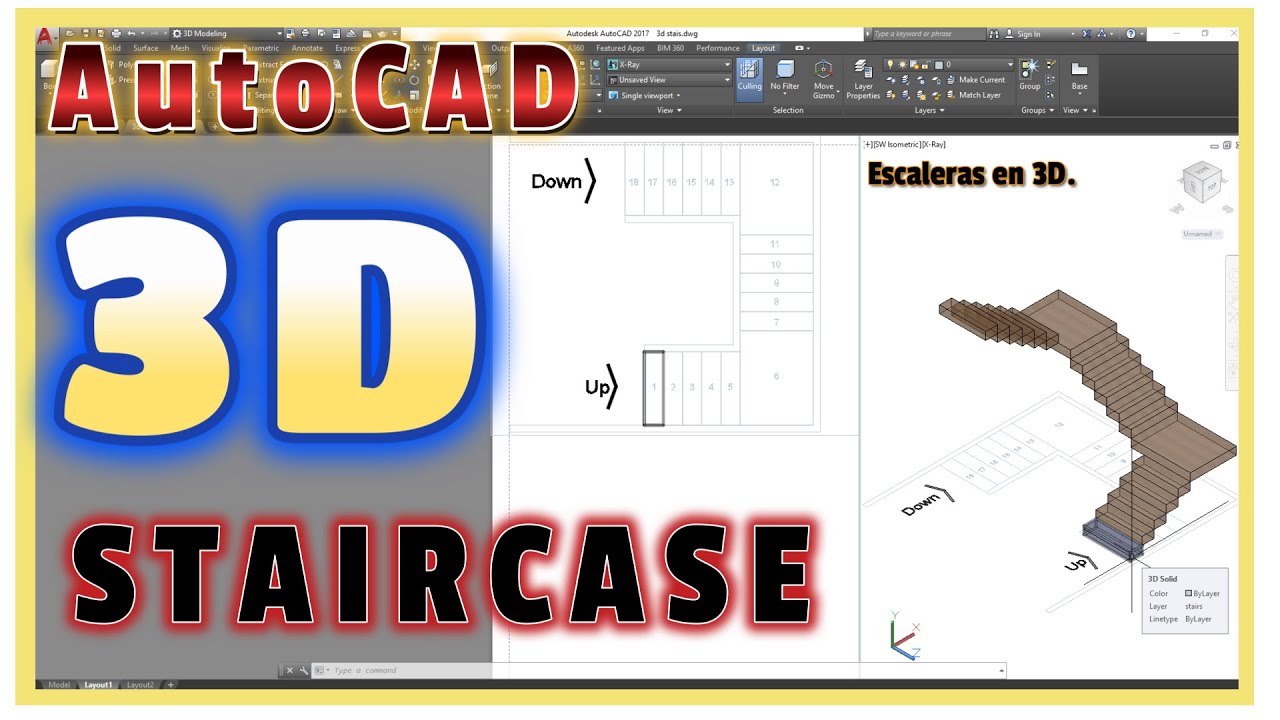 How To Create A 3d Staircase Using Presspull Command In Less Than 5
