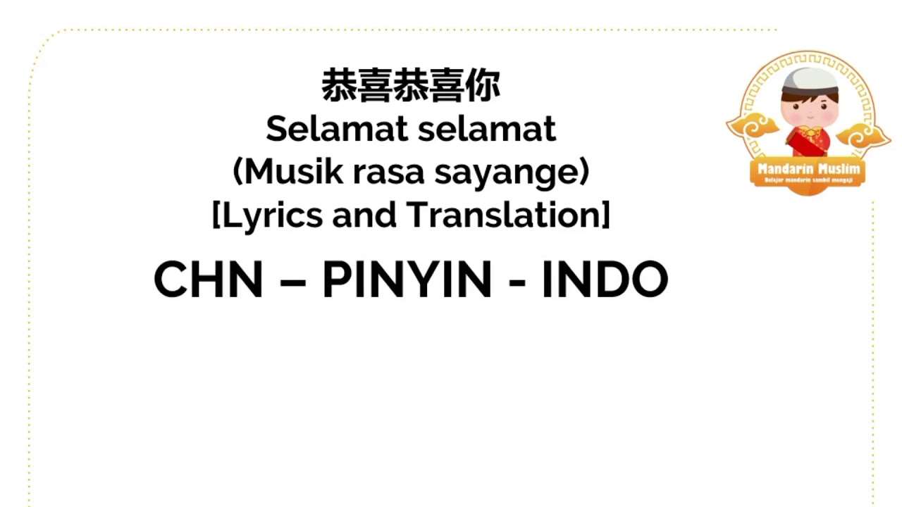 Lagu Imlek Musik Indonesia lirik Mandarin,. - YouTube