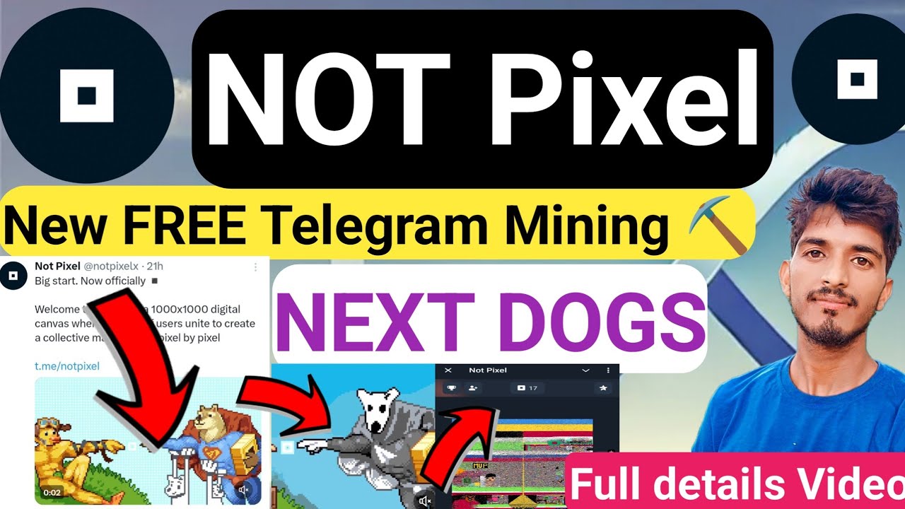 Not Pixel Telegram FREE New Mining|NOT Pixel NEXT DOGS|Not Pixel Full ...