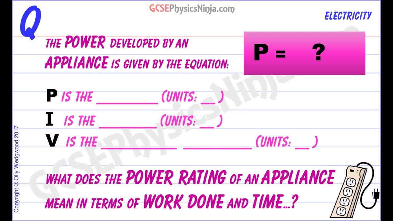 Electrical Power Formula - Electrical Circuits - GCSE Physics - YouTube