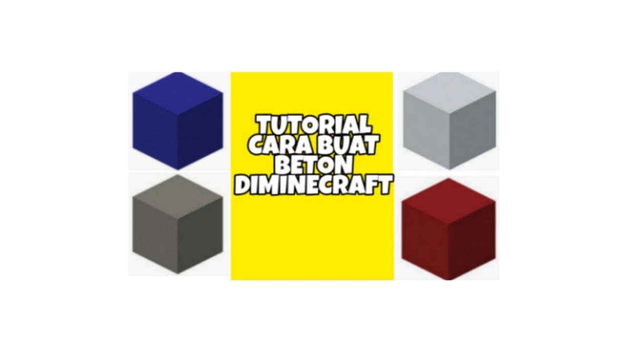 Cara buat beton di minecraft - YouTube