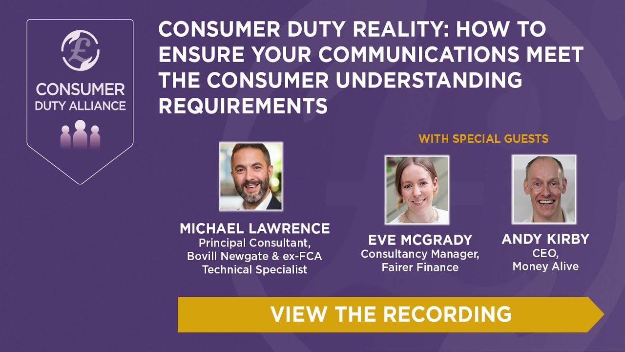 Consumer Duty Reality: How to ensure your communications meet consumer ...