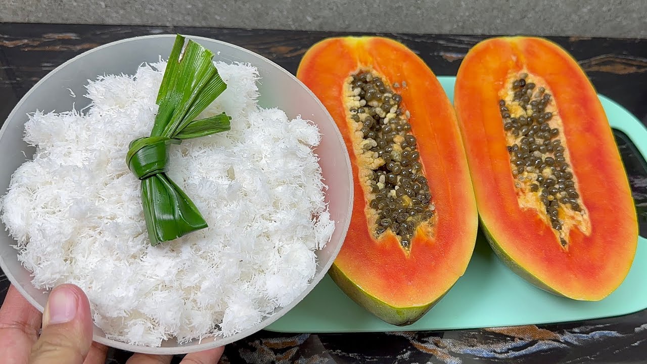 Seumur hidup baru tahu pepaya matang dan kelapa parut bisa jadi kue ...