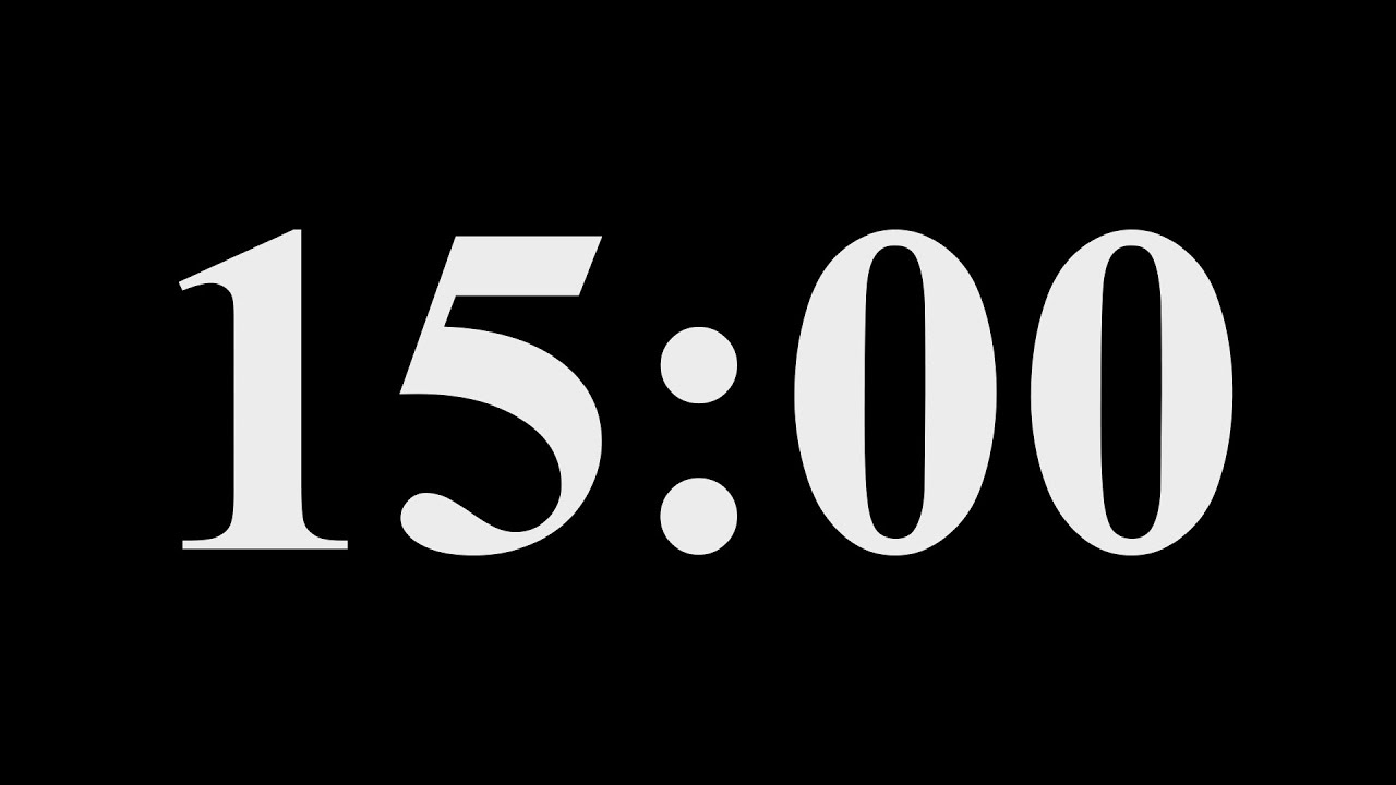 15 minutes countdown timer with an alarm - YouTube