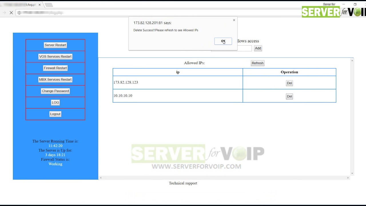 VoIP VOS3000 Server Security System Anti Hacking Configuration Demo ...