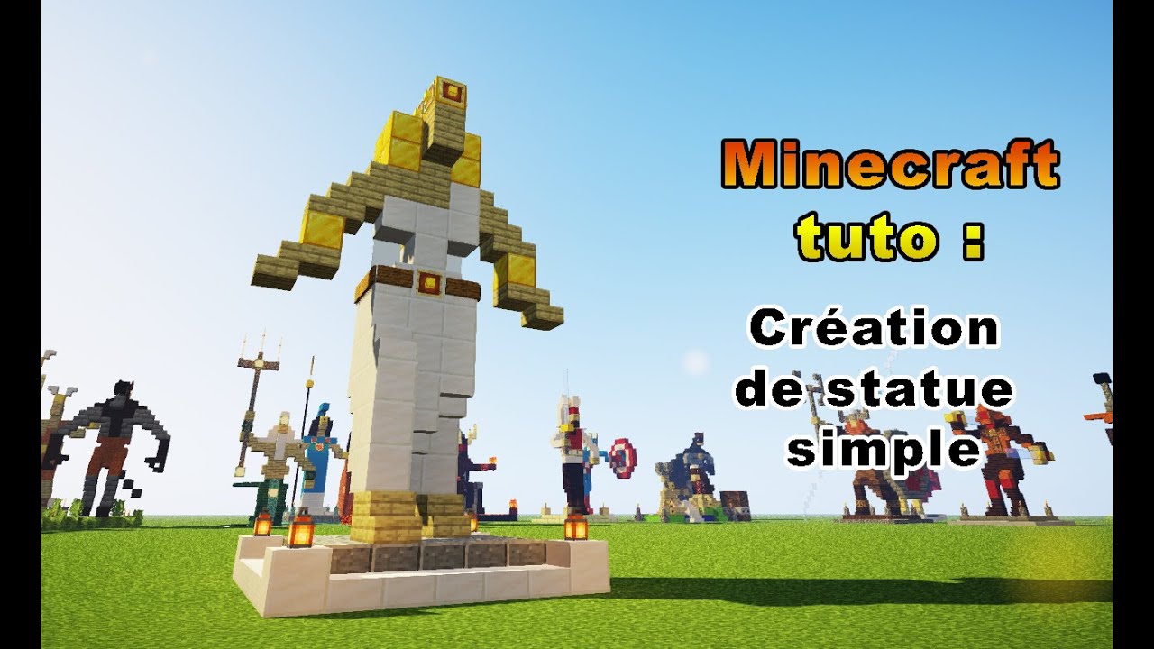 Minecraft Tuto - statue simple de la déesse Aphrodite. - YouTube
