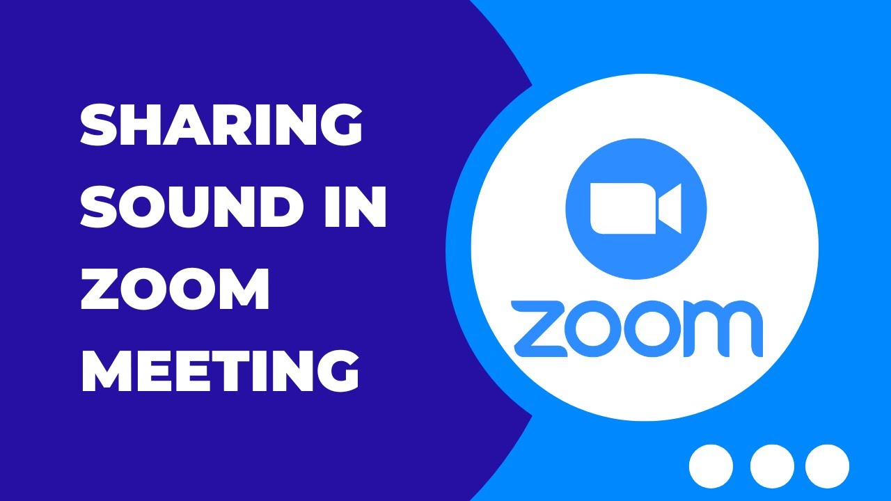How to share sound only in a Zoom meeting - YouTube