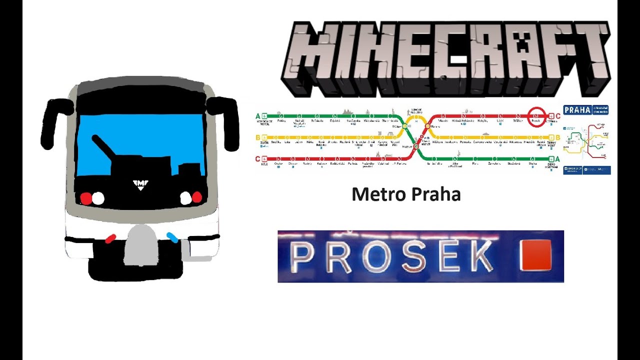 Minecraft Metro Praha Linka C Stanice Prosek - YouTube