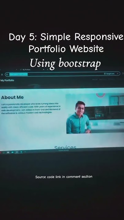 DAY 5: SIMPLE RESPONSIVE PORTFOLIO WEBSITE USING BOOTSTRAP - YouTube