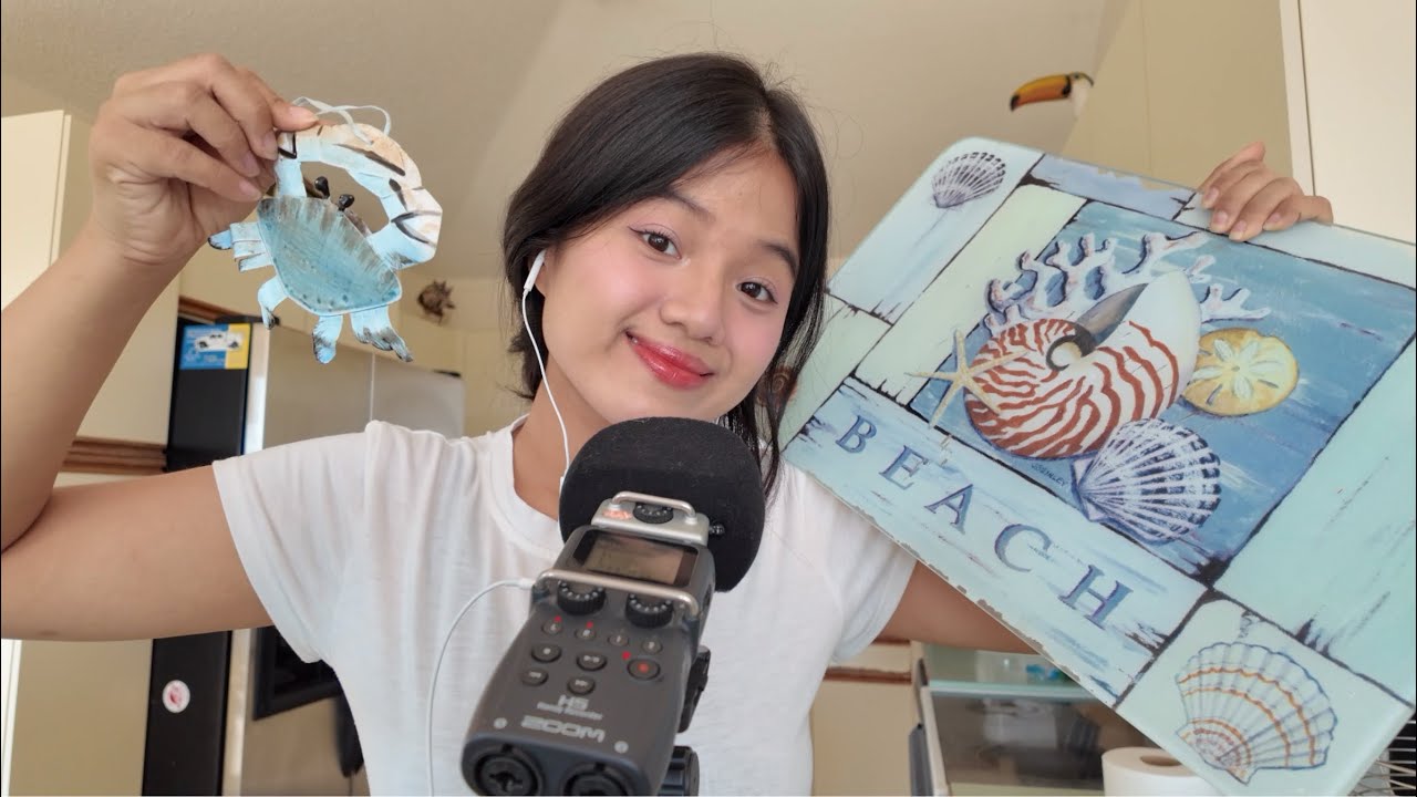 ASMR Beach Theme Triggers! 🏖️ - YouTube