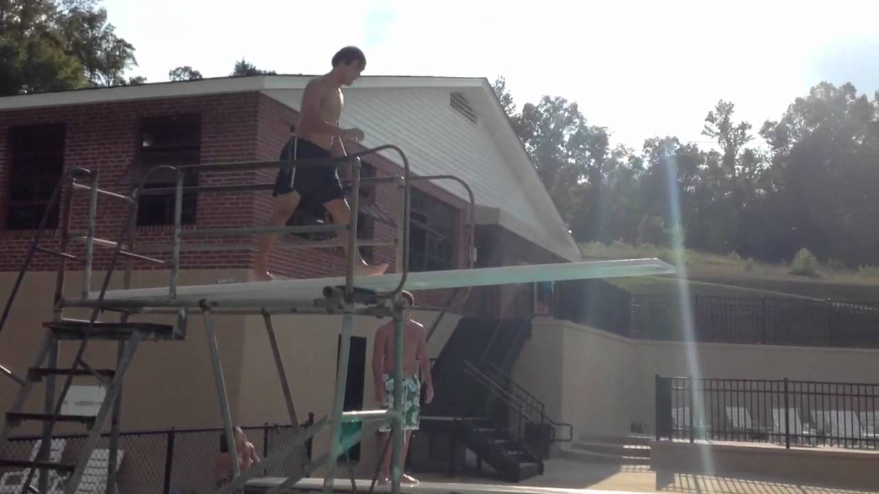 Gainer off of high dive (Zach Galka) - YouTube