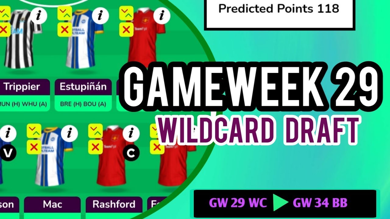 FPL GW29 WILDCARD DRAFT | Fantasy Premier League Gameweek 29 Wildcard ...