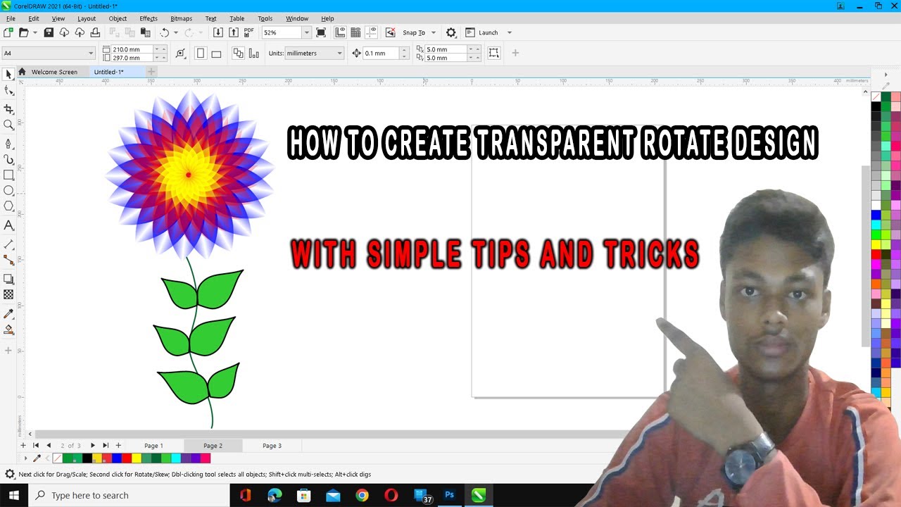 How to create a Transparent Rotate design | Create Transparent Rotate ...