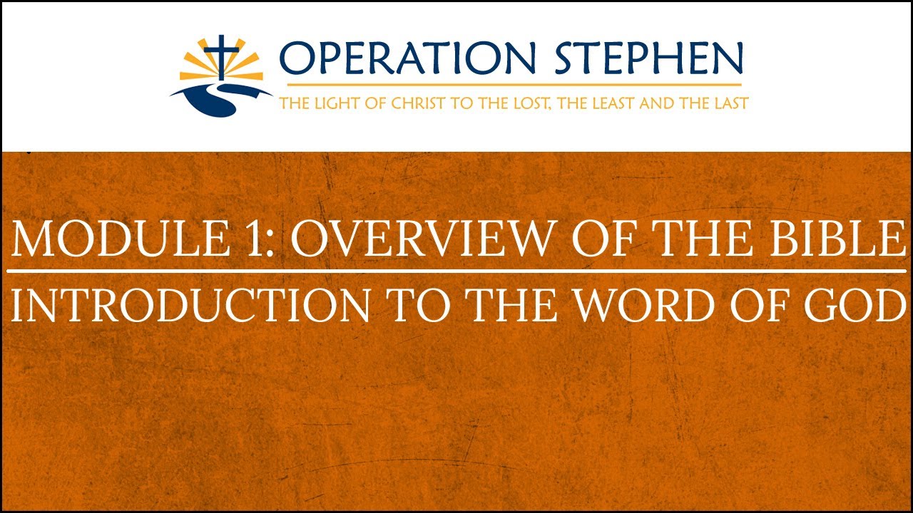 ATEN-M1PS - Introduction to the Word of God (Module 1: Overview of the ...