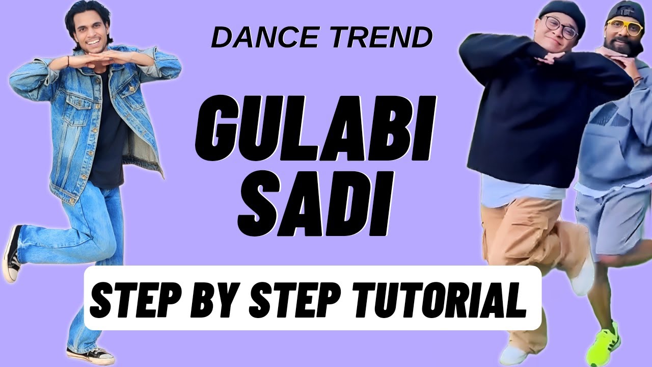 Gulabi Sadi Reels Dance Trend Tutorial | Gulabi Sadi Instagram Dance Trend Tutorial - YouTube