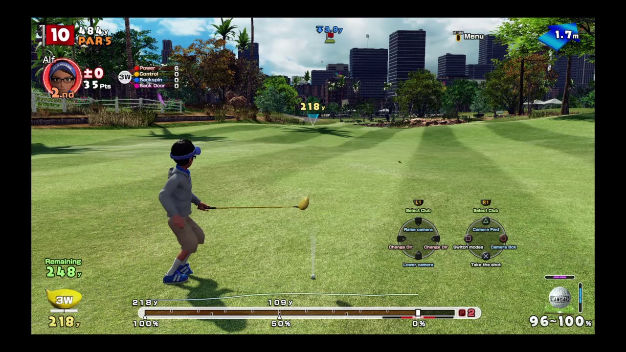 Everybody's Golf - 57 yard chip in Eagle! - YouTube