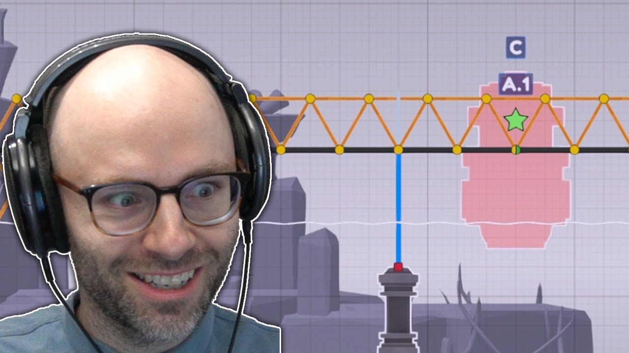 Coughing bridge vs hydrogen beam (Poly Bridge 3) - YouTube
