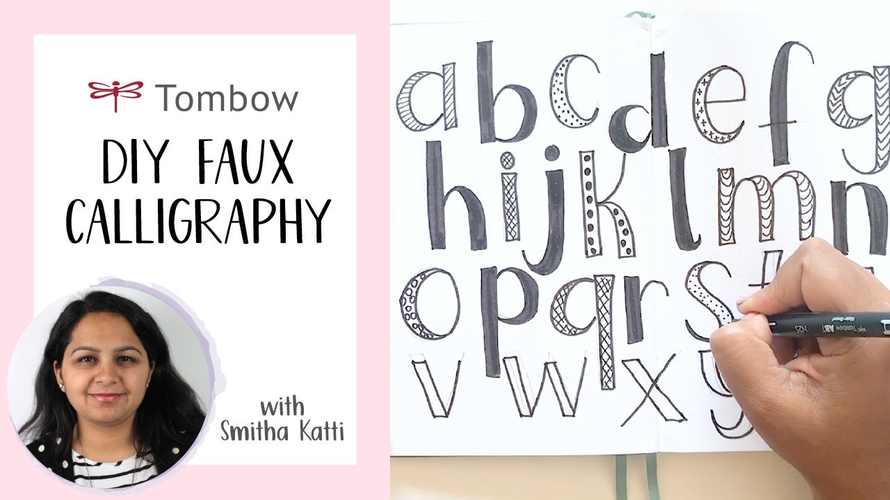How to Create Faux Calligraphy Using Dual Brush Pens - YouTube