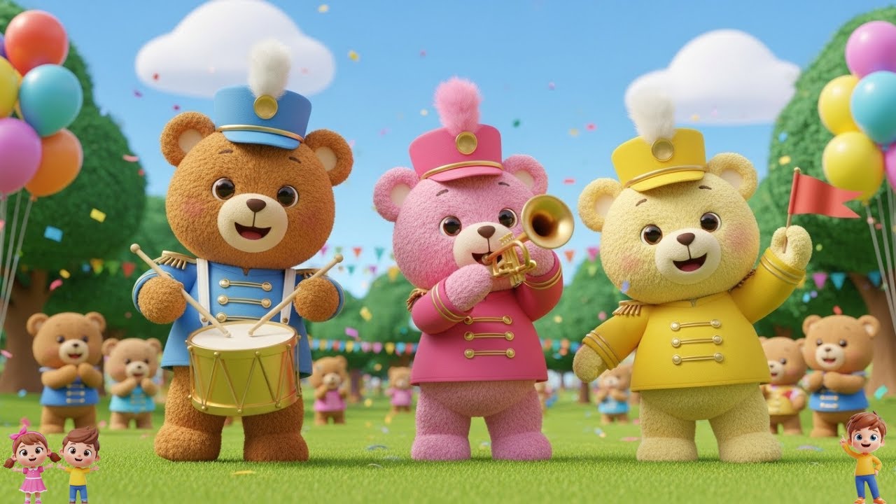 Teddy Bear Picnic Parade | Nursery Rhyme & Fun Marching Band Song for ...