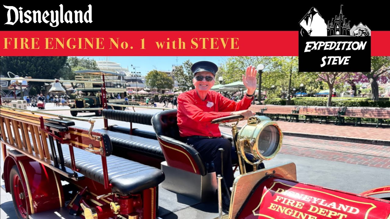 DISNEYLAND FIRE ENGINE DOWN MAIN STREET with STEVE - 4K - YouTube
