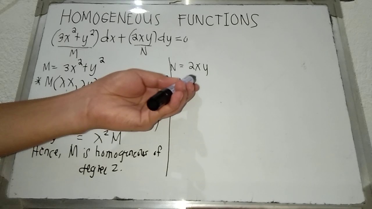 How to determine if the differential equation is HOMOGENEOUS| Jeff ...