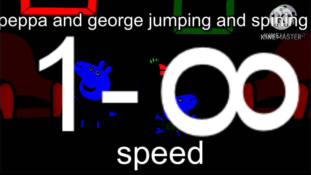 peppa pig and george are jumping spining 1-infinity speed ...