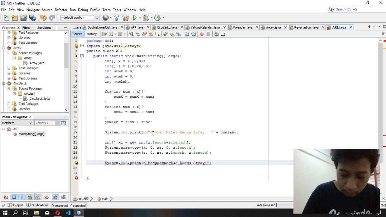 Program Penjumlahan Bilangan Array Java - Ari Mulyana - YouTube