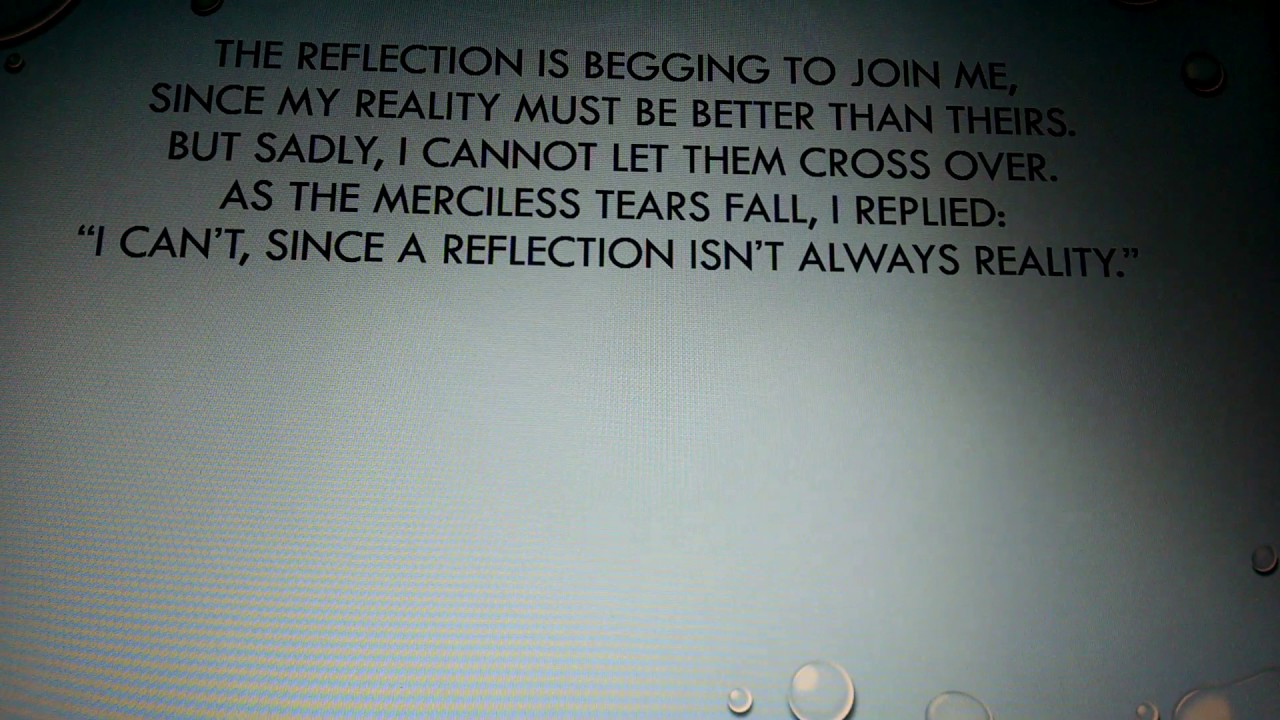 Poem - The Reflection in the Mirror - YouTube