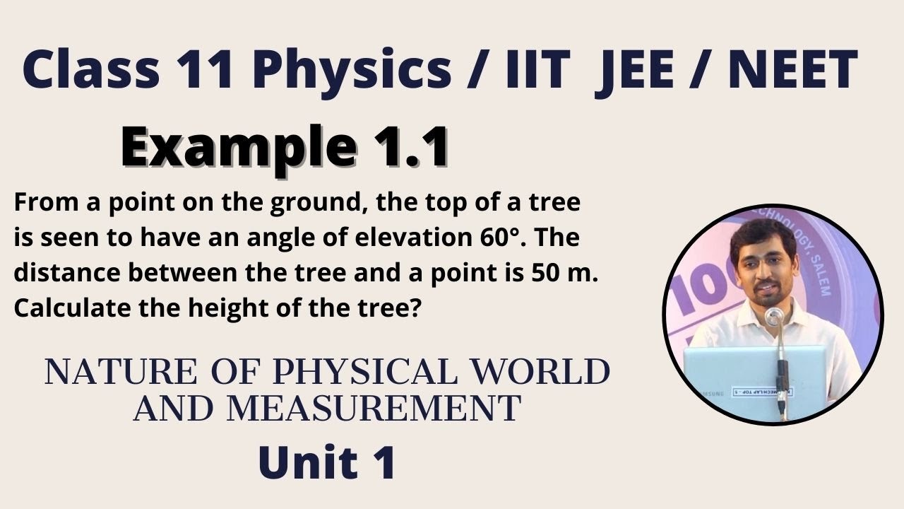 Example 1.1 Nature of Physical World & Measurement 11th Physics Unit 1 ...