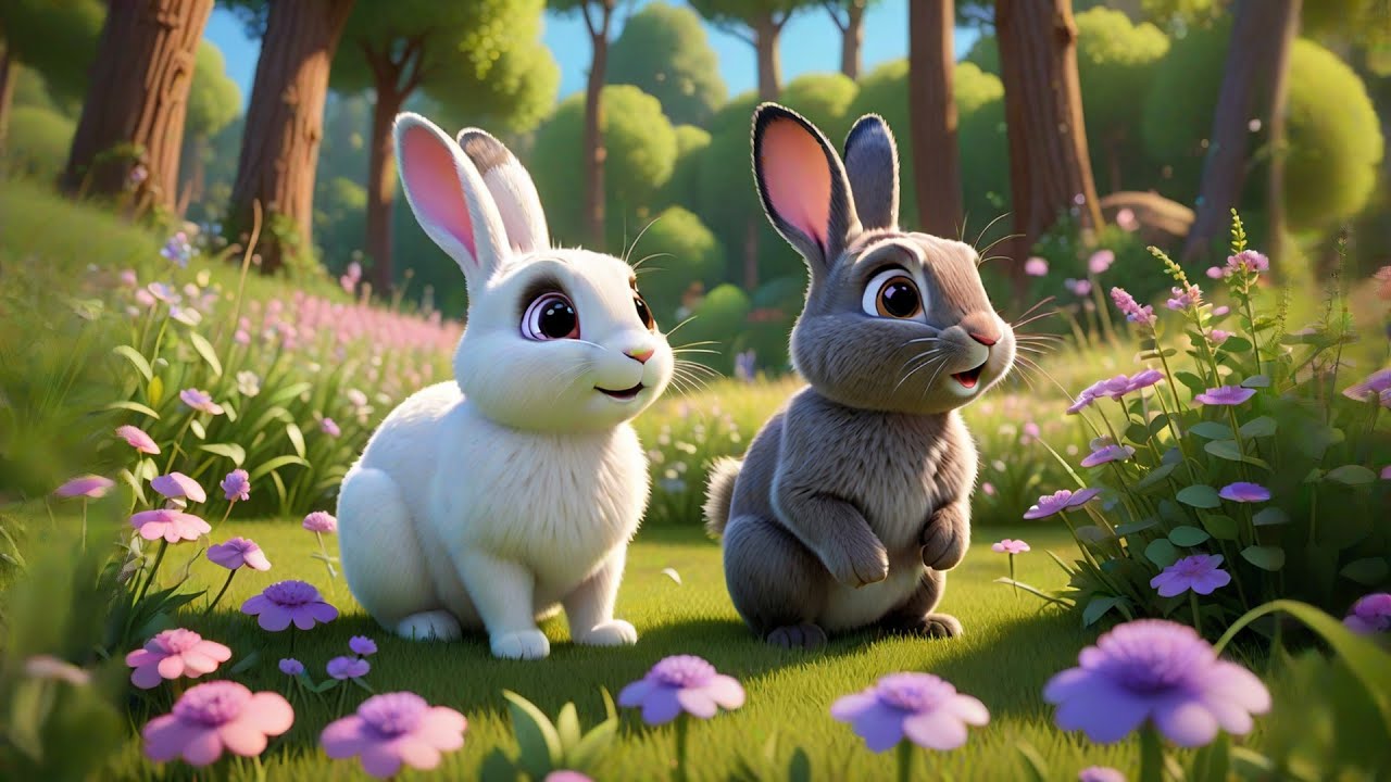 Six Jumpy Bunnies Wiggle Their Noses | Bunny Song for Kids | Counting ...