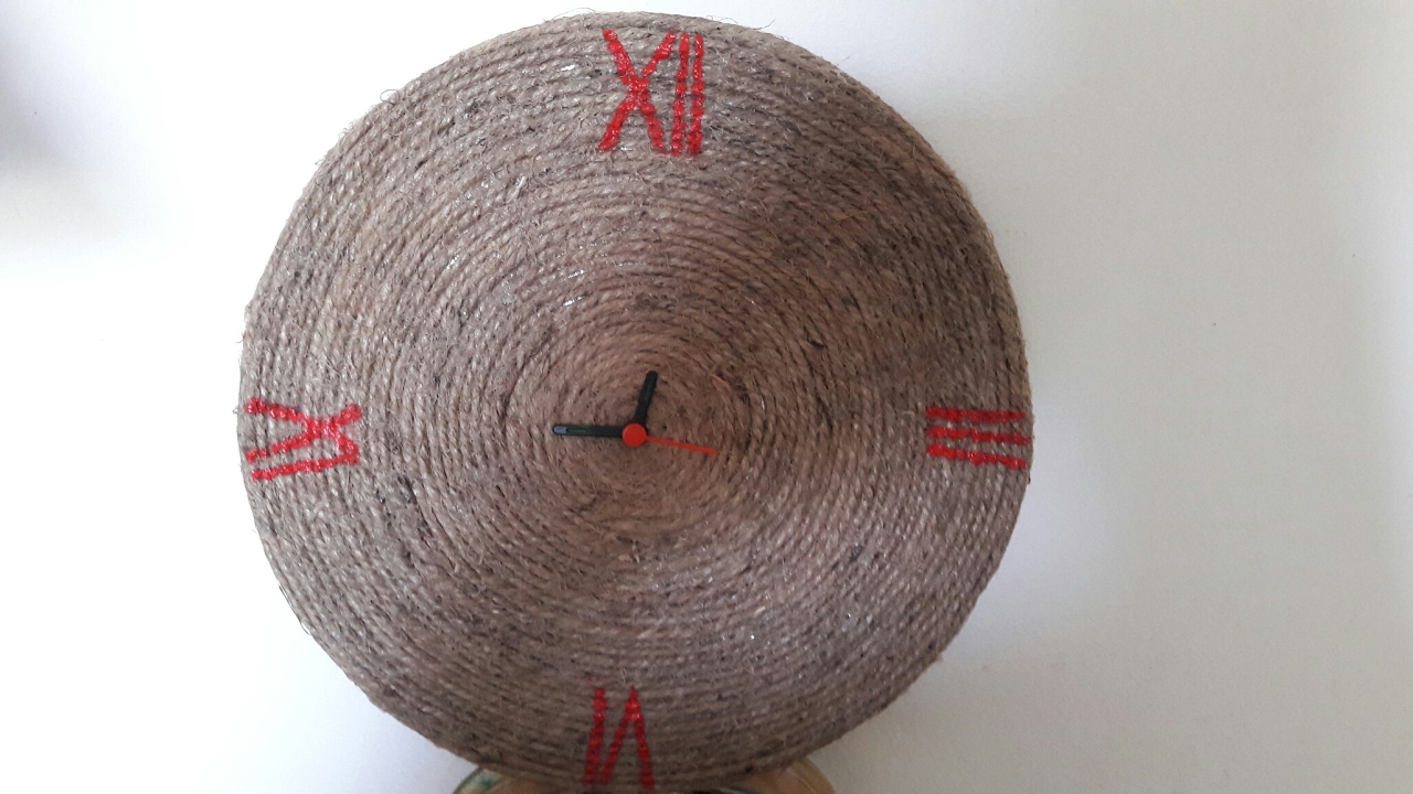 DIY Wall Clock| How to make a wall clock with Rope| Mommy&Baby's Art ...