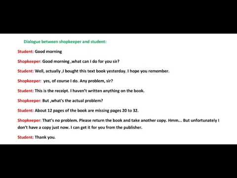 Dialogue between Shopkeeper and Student. How to communicate - YouTube