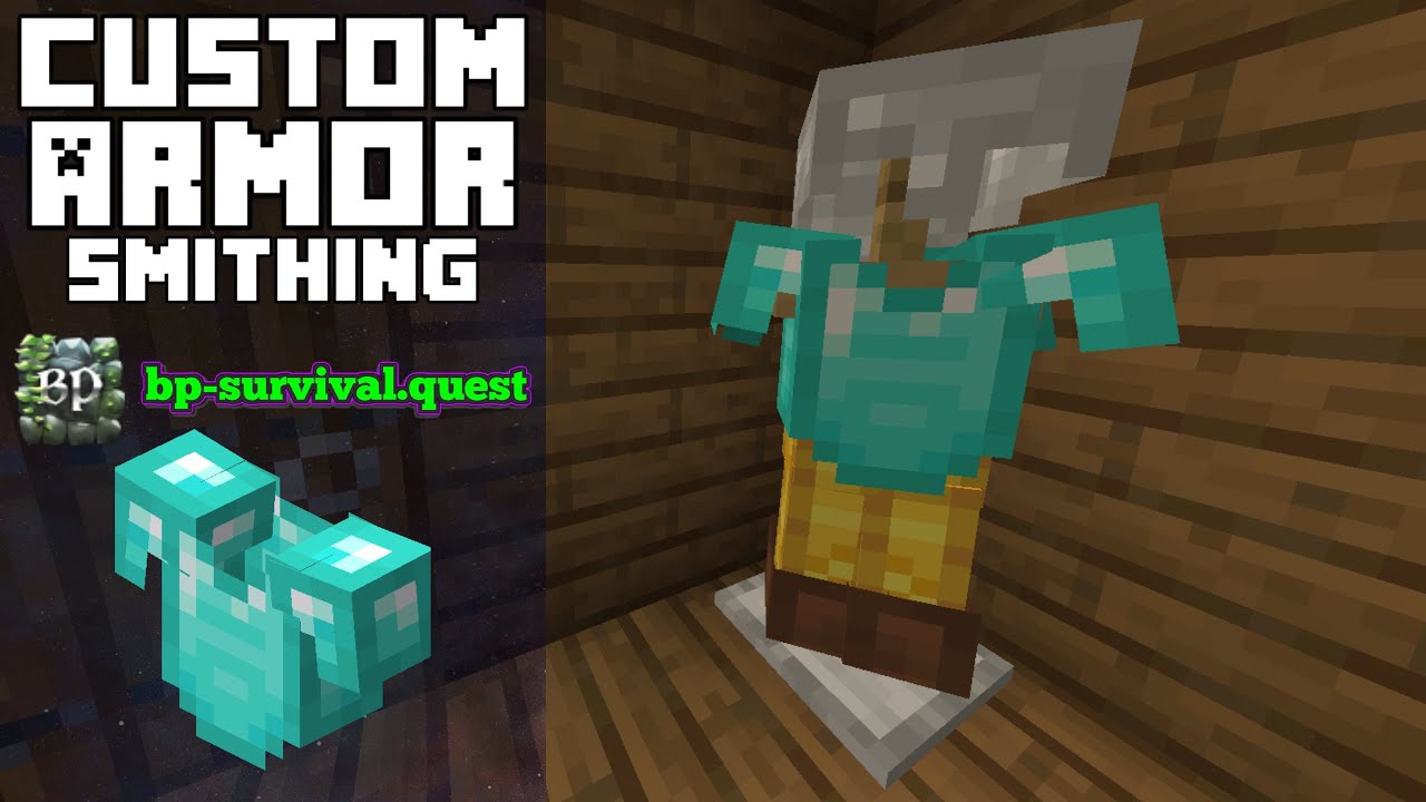 Minecraft - Custom Armor Smithing (ValhallaMMO) - YouTube