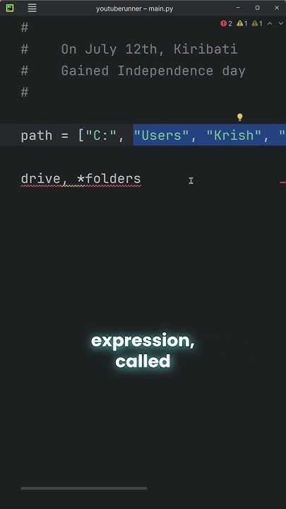 The Unpacking Trick IN Python #coding #pythontips - YouTube