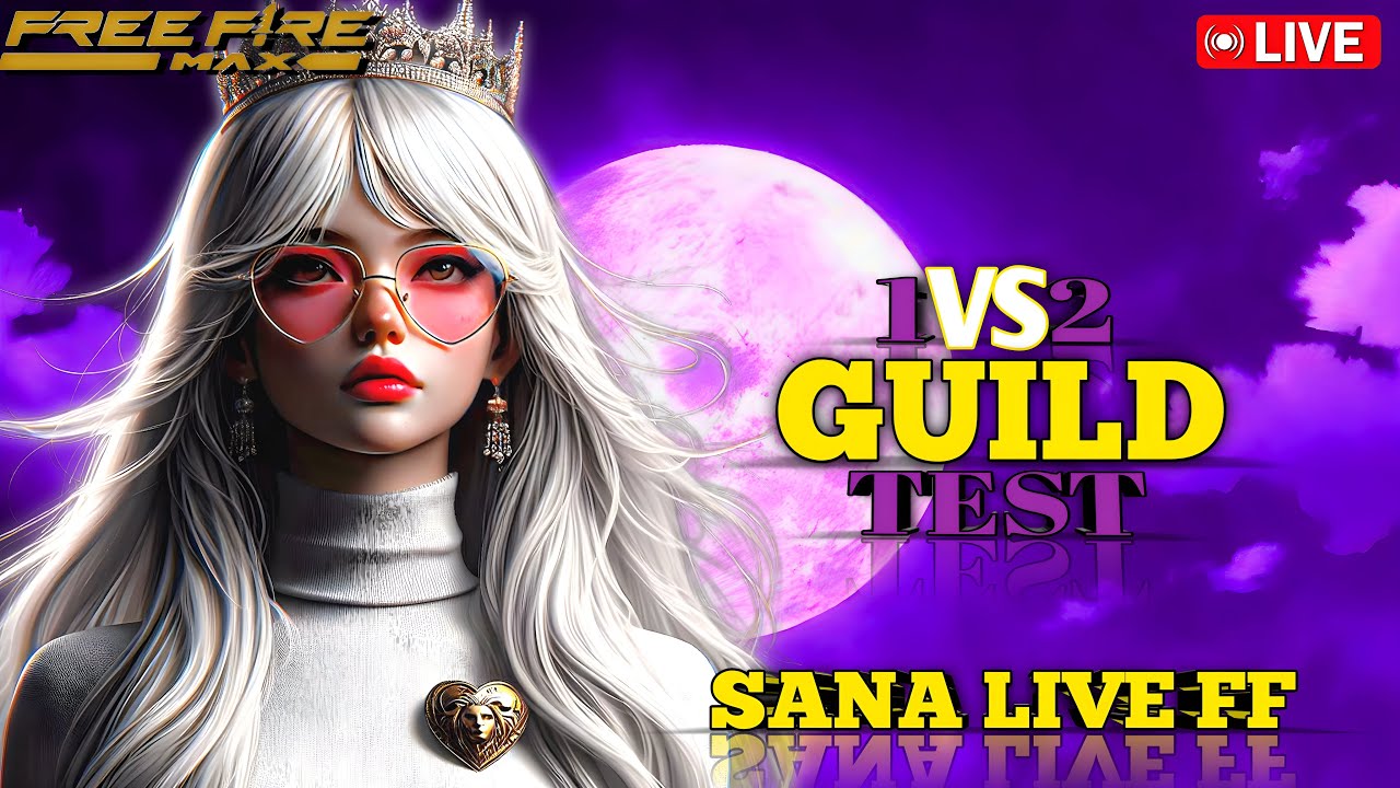 Free Fire Live | 1 VS 2 Guild Test | Team Code Guild Test Live | Guild ...