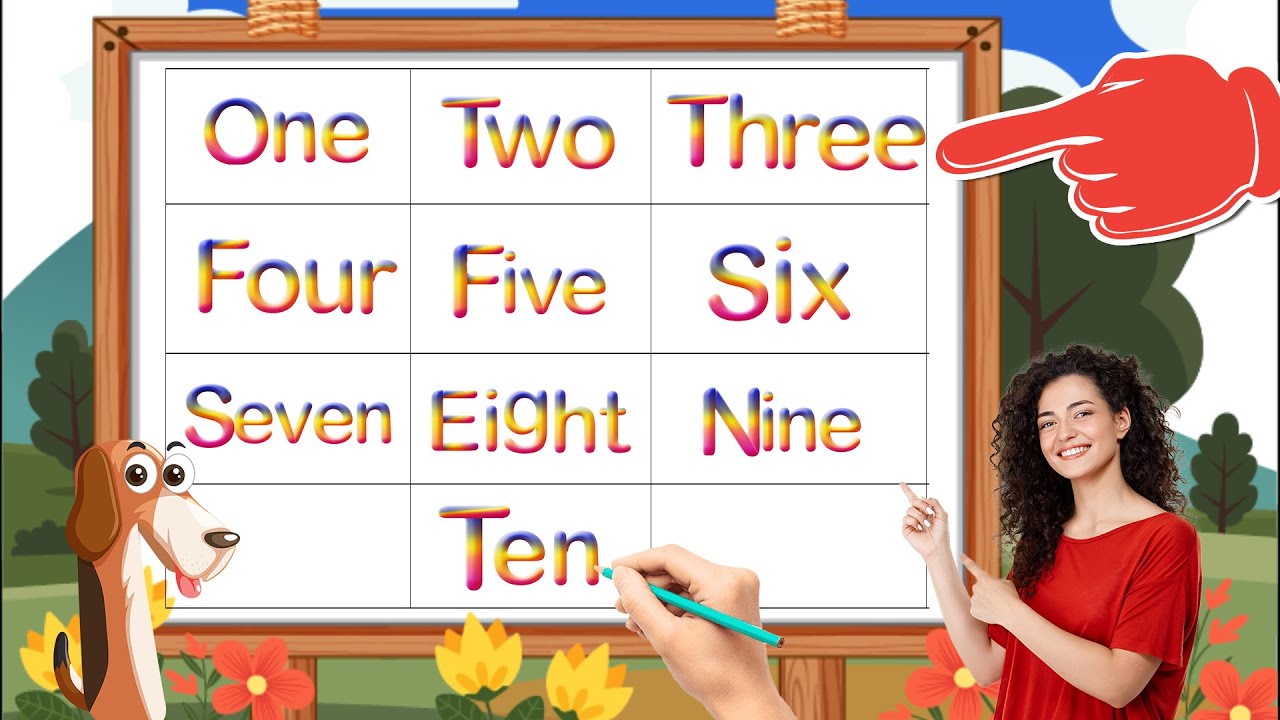 Learn number names 1 to 10 | Writing Number words spelling 1-10 | easy ...