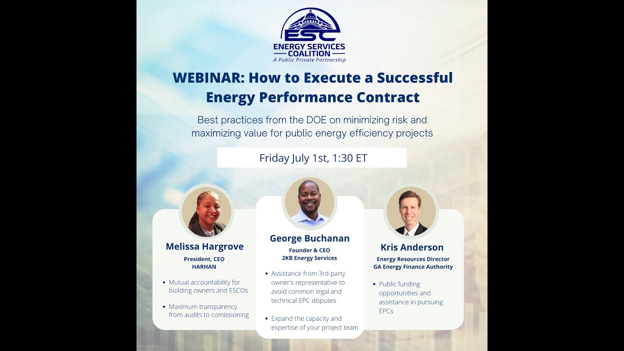 How to Execute a Successful Energy Performance Contract - Webinar ...